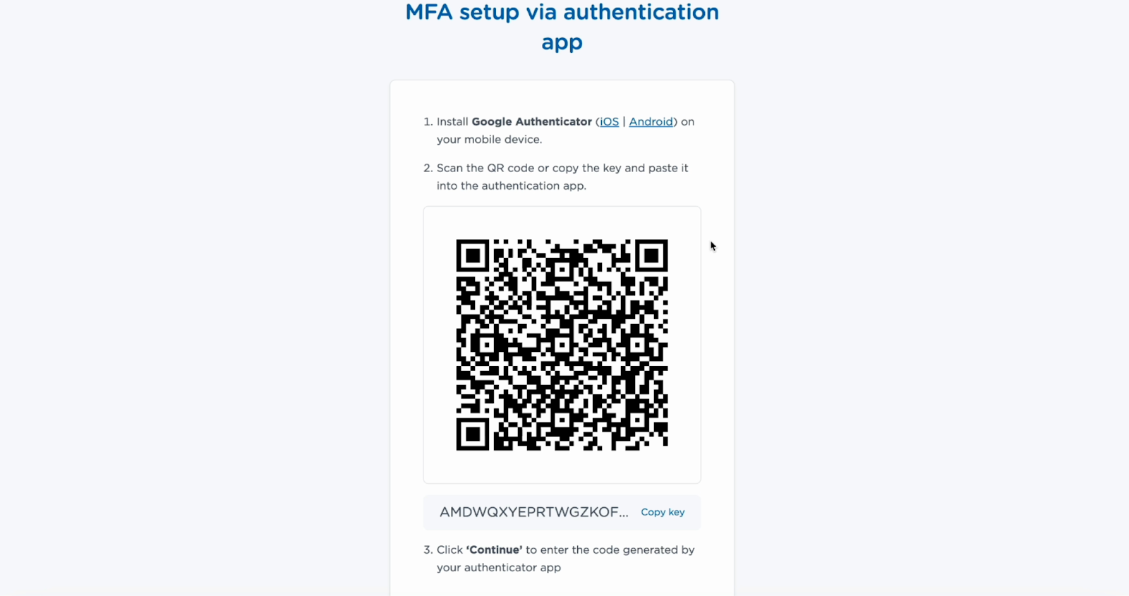 Setting Up MFA – Rest
