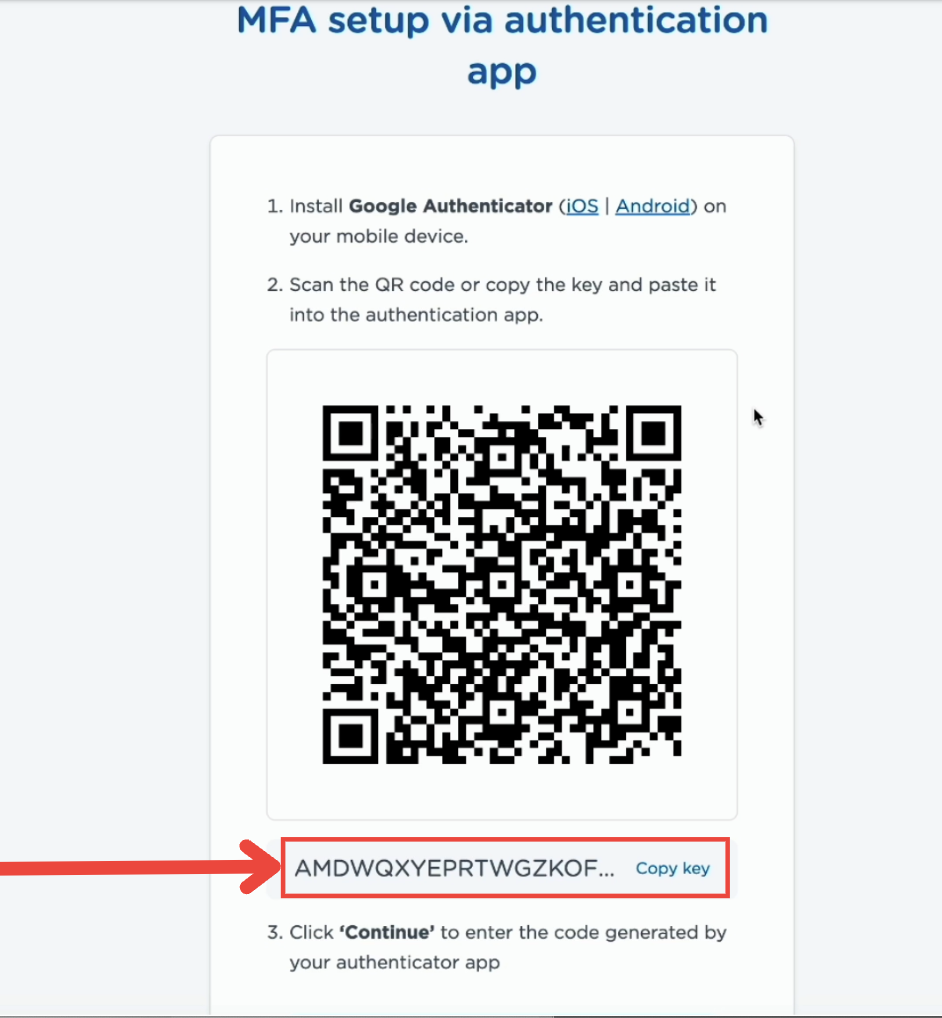Setting Up MFA – Rest