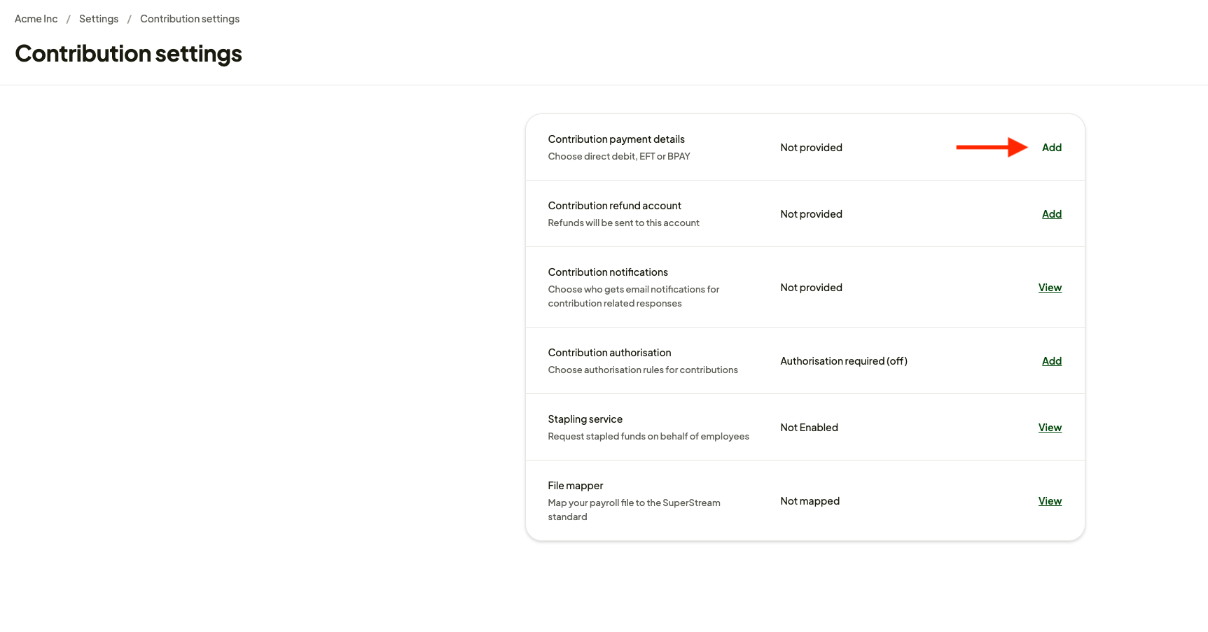 Set Up Contribution Payments – Rest
