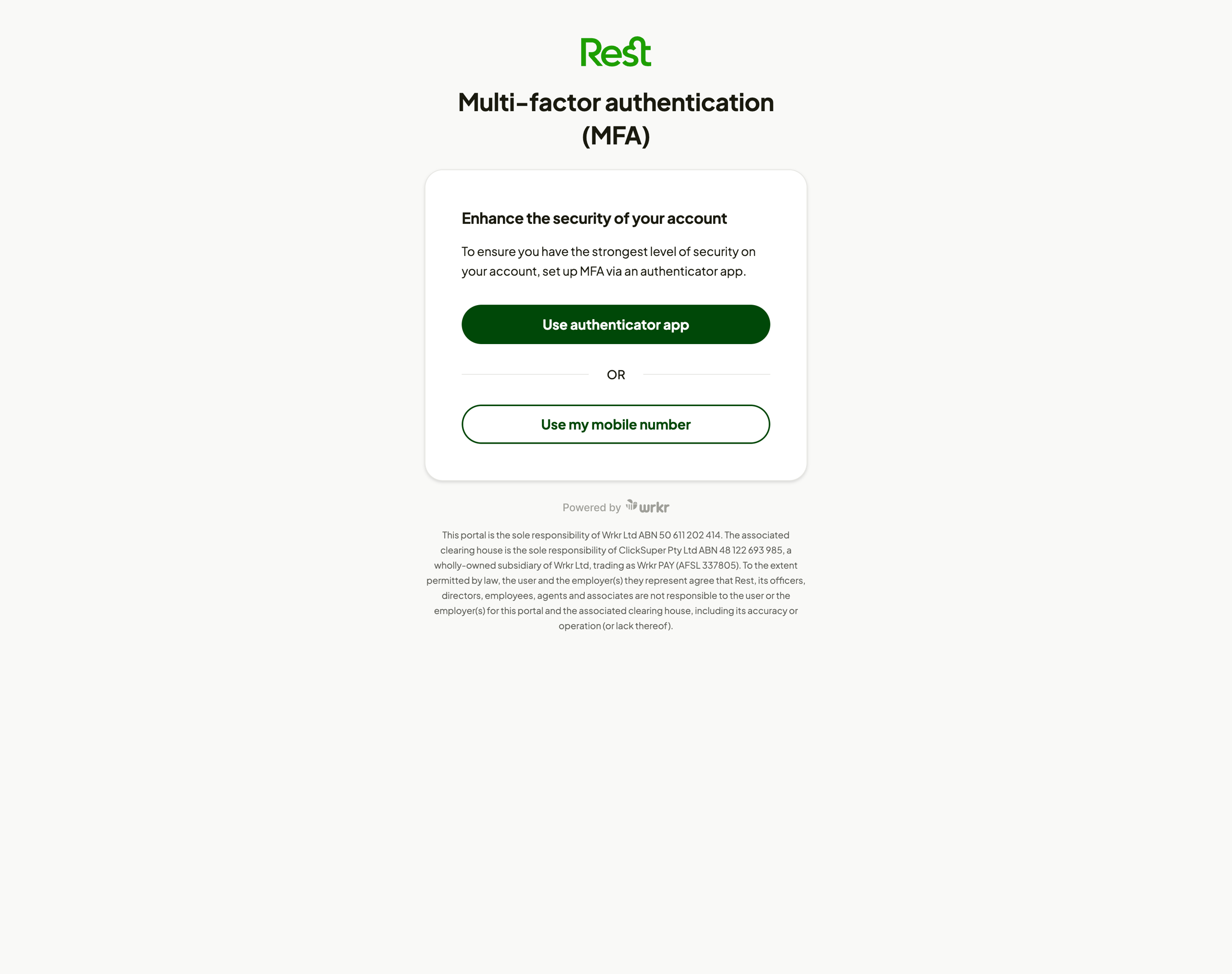 Setting Up MFA – Rest