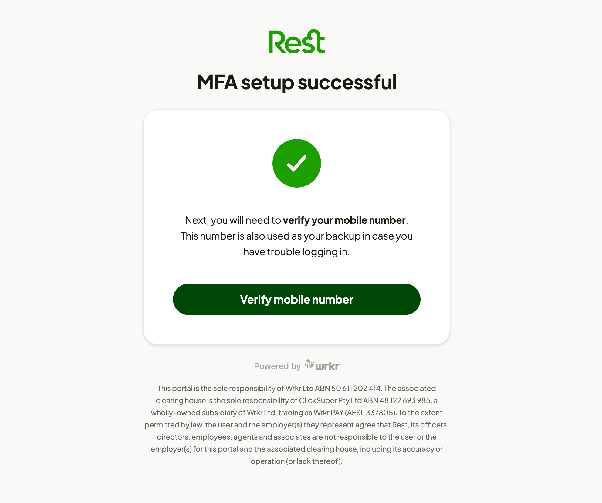 Setting Up MFA – Rest