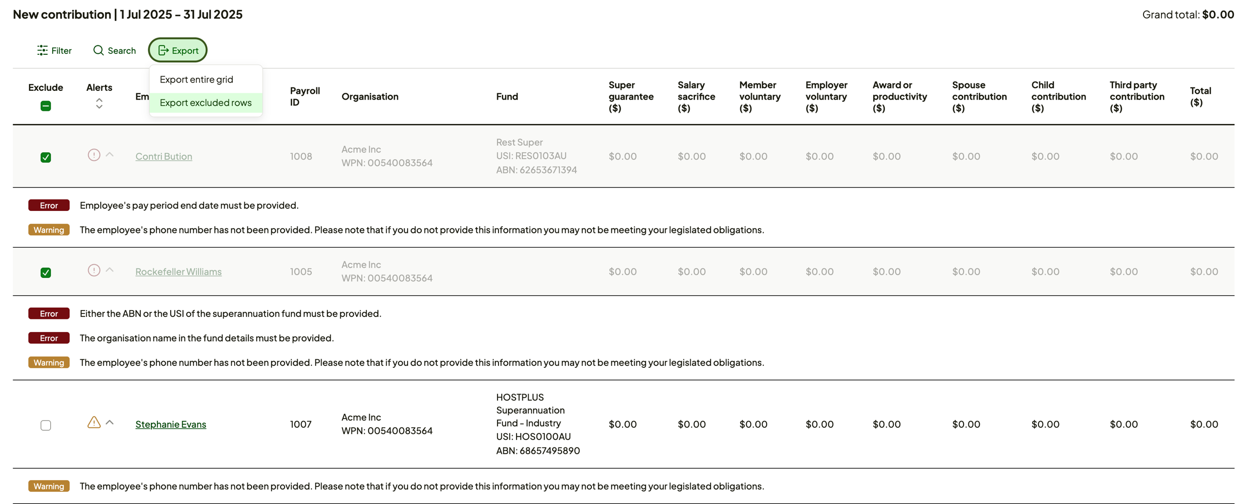 How to Handle Contribution Errors and Warnings SAFF file Upload – Rest