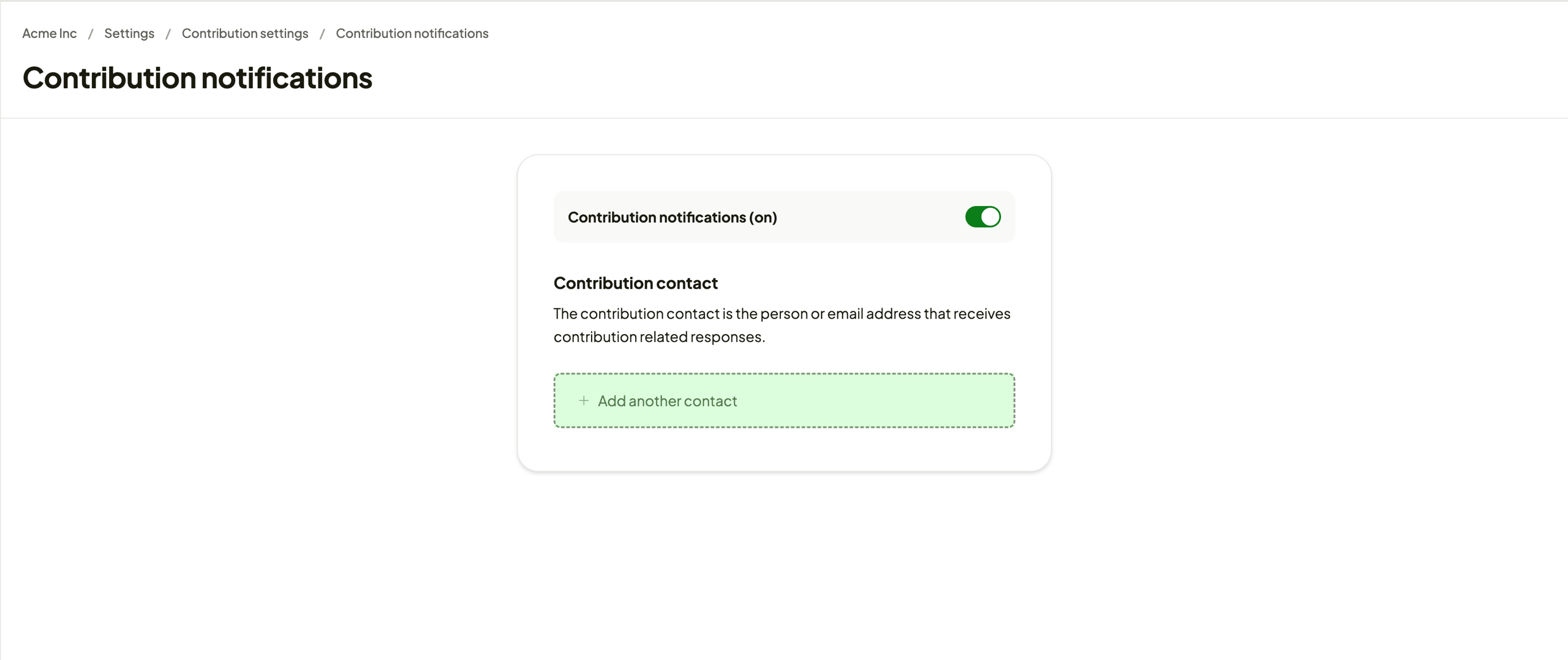 Contribution Settings - Set Up Contribution Notifications – Rest