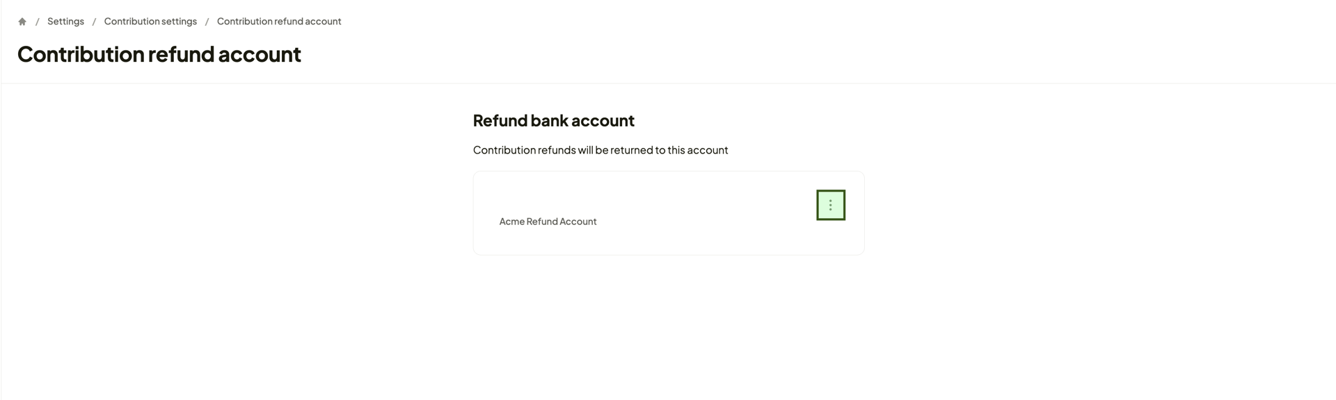 Set Up a Refund Account for Contributions – Rest